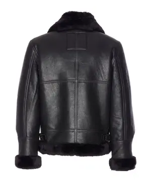 SCHOTT Shearling Leather Coat