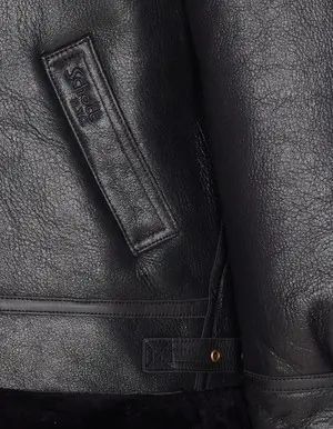 SCHOTT Shearling Leather Coat