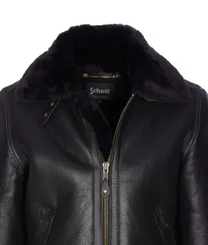 SCHOTT Shearling Leather Coat
