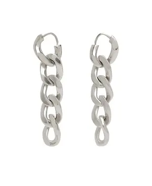 MAISON MARGIELA Curb-chain Detailed Drop Earrings