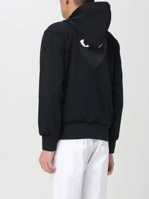 Play Comme Des Garcon Comme Des Garçons Play Logo Embroidered Zipped Hoodie