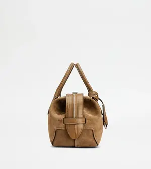 TOD'S Croc-effect Panelled Suede Tote Bag