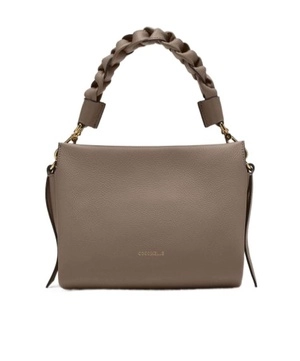 COCCINELLE Braided Handle Shoulder Bag - Brown
