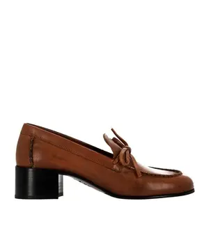 Miu Miu Bow-detail Leather Loafers