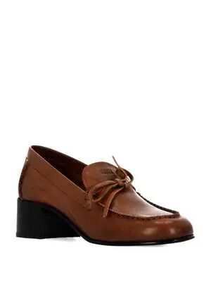 Miu Miu Bow-detail Leather Loafers
