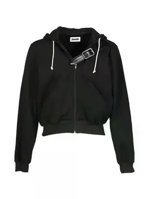 MAGLIANO Provincia Buckle-detail Cropped Hoodie - Black