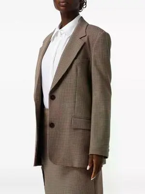 MAR DE MARGARITAS Houndstooth-pattern Single-breasted Blazer - Brown