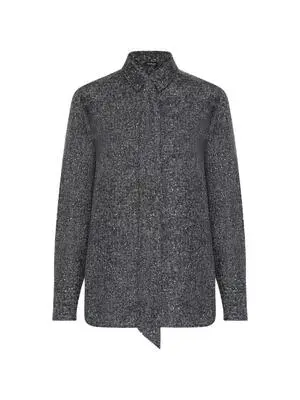 Kiton Lamé-effect Silk Shirt