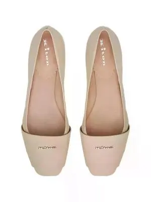 Kiton Logo-plaque Leather Ballet Flats
