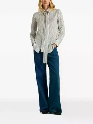 Kiton Striped Tie-detail Shirt
