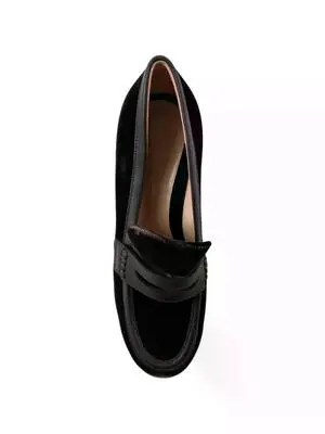 GIANVITO ROSSI Platform Velvet Pumps - Brown