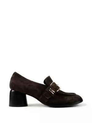 CHUCKIES Buckle-detail Suede Pumps - Brown