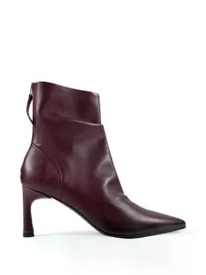 CHUCKIES Pointed-toe Zip-fastening Boots - Red
