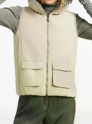 Kiton Prince Of Wales Check Reversible Gilet - Grey