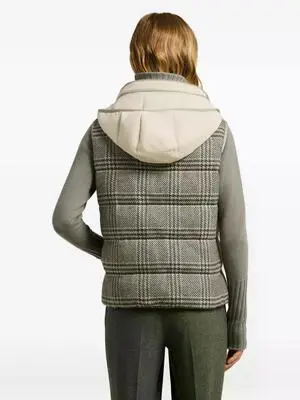Kiton Prince Of Wales Check Reversible Gilet