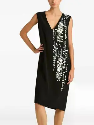 Kiton Hand-embroidered Sleeveless Midi Dress