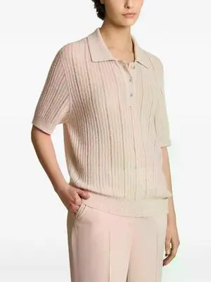 Kiton Perforated Short-sleeve Polo Shirt