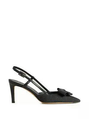 Kiton Bow-detail Slingback Pumps - Blue