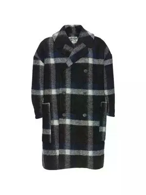 Henrik Vibskov Floating Oversized Checked Double-breasted Coat