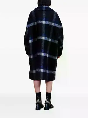 Henrik Vibskov Floating Oversized Checked Double-breasted Coat