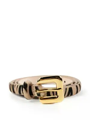 DEHANCHE Zebra-print Belt - Neutrals