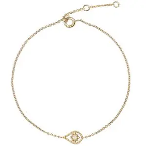 ZOHREH Neutrals Diamond Paisley Teardrop Bracelet 9k - Gold