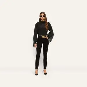 L'AGENCE Marguerite Corduroy Skinny Pants - Noir