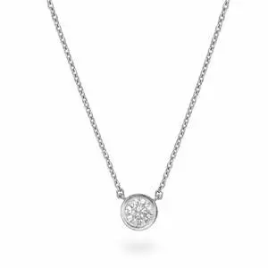 ZOHREH White Sapphire Solitaire Necklace Sterling - Silver