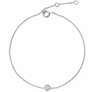 ZOHREH White Sapphire Solitaire Bracelet Sterling - Silver