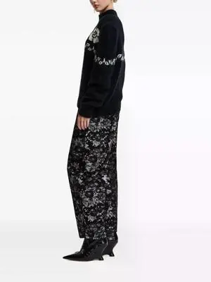 Essentiel Antwerp Ko Floral-print Barrel-leg Jeans
