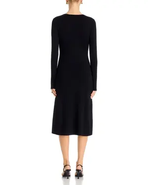 T Tahari Metallic Jacquard Midi Dress