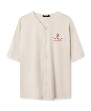 Junk Food Clothing Budweiser Baseball Jersey