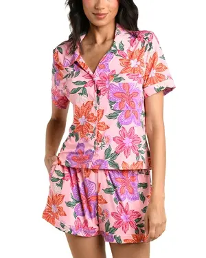 La Blanca Ornate Blooms Short Pajama Set