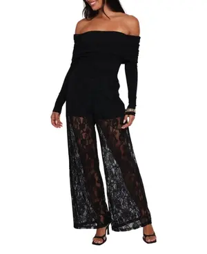 PETAL AND PUP Alina Lace Top And Pant Set