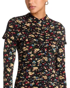 Sea Kaiya Printed Floral Ruffle Midi Dress