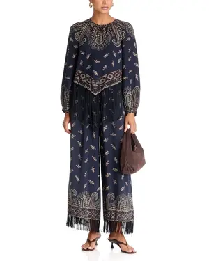Sea Ellery Printed Fringe Top
