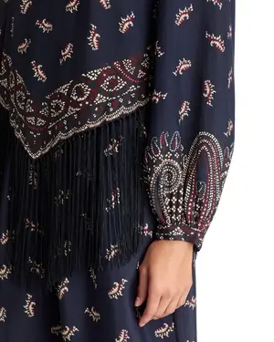Sea Ellery Printed Fringe Top