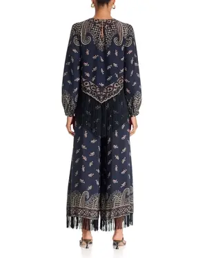 Sea Ellery Printed Fringe Top