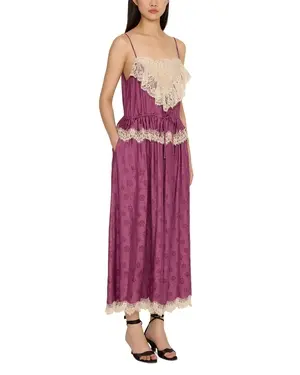 Sea Ethel Lace Trim Midi Dress