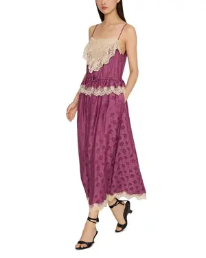 Sea Ethel Lace Trim Midi Dress