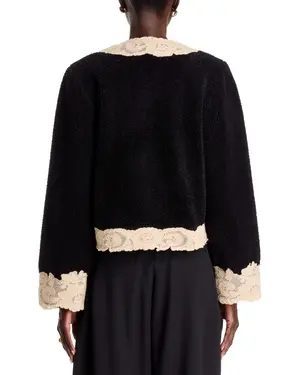 Sea Ilaria Lace Trim Tie Front Teddy Jacket