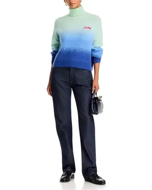 Aqua Ombre Turtleneck Sweater Exclusive