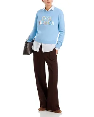 Casablanca Logo Embroidered Sweater