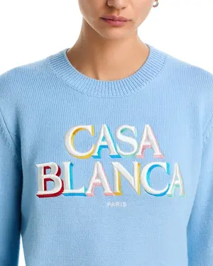 Casablanca Logo Embroidered Sweater
