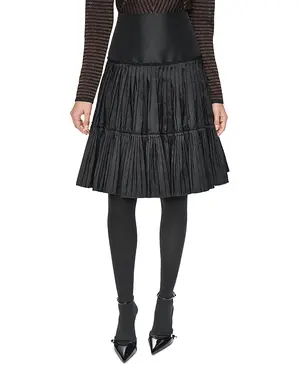 Sonia Rykiel Paris A Line Pleated Skirt Exclusive - Black