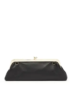 HAMMITT LOS ANGELES Vivienne Slim Leather Convertible Clutch - Black