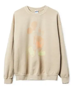 Junk Food Clothing Disney Mickey Mouse Faded Flea Market Fleece - Camel