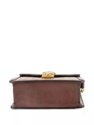 Gucci Ophidia Flap Top Handle Bag Gg Coated Canvas Mini Shoulder Bag