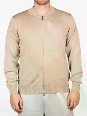 FILIPPO DE LAURENTIIS Zip-up Knitted Cardigan - Neutrals