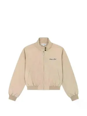 Sporty & Rich Gora Brighton Logo-embroidered Jacket - Neutrals